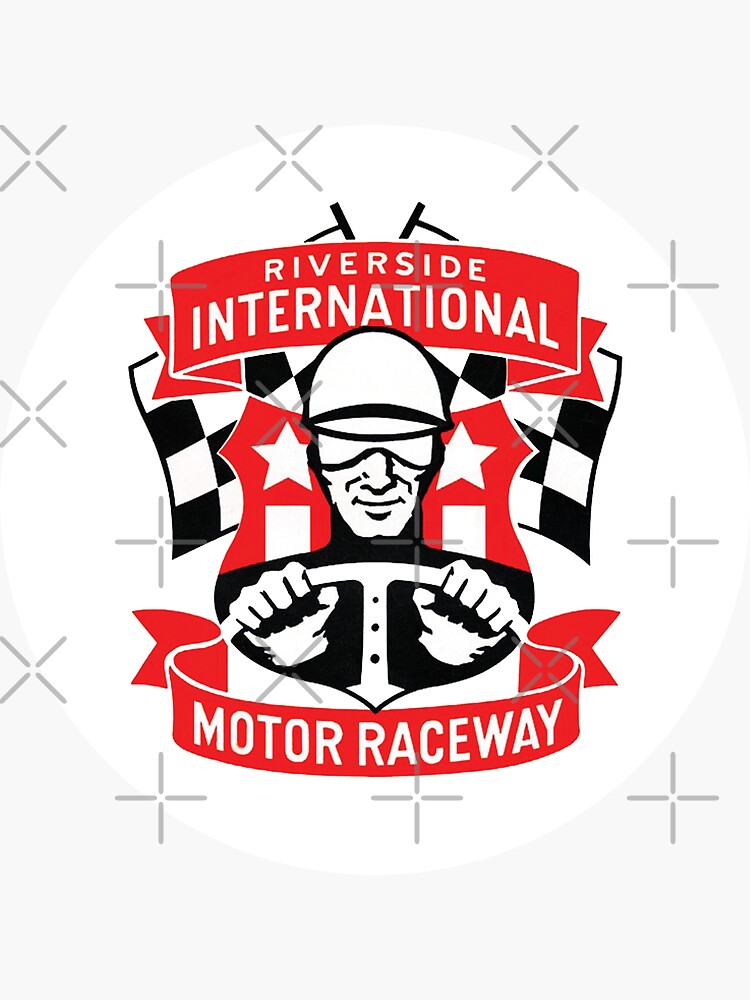"First Riverside Raceway emblem (1957)" Sticker for Sale by retropetrol ...