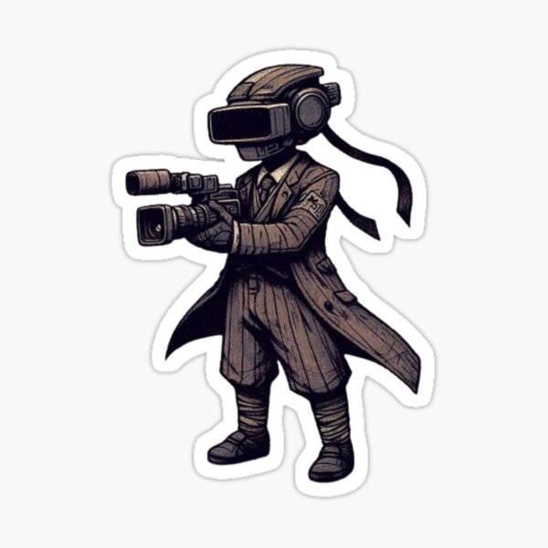 "Camera man" Sticker for Sale by Shiny Studio | Redbubble