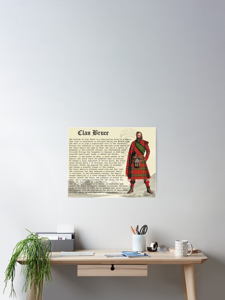 "Clan Bruce Scottish History " Poster for Sale by ljrigby | Redbubble