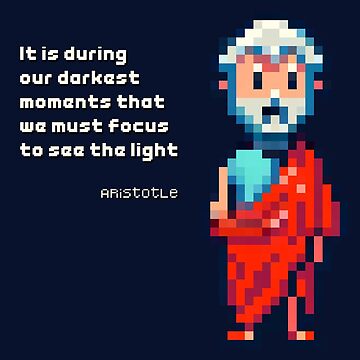 "Aristotle - Quote - Pixel Art" Sticker for Sale by ao01 | Redbubble