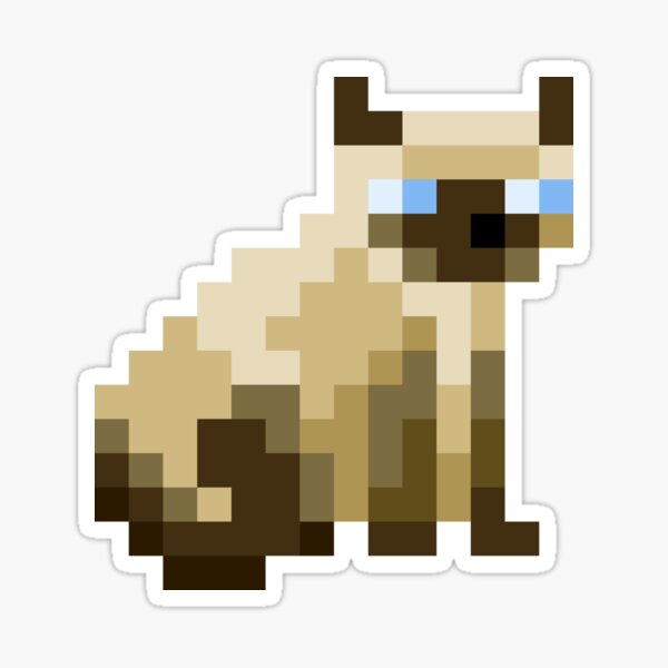 "Siamese Cat Pixel Art" Sticker for Sale by XE3EP-Pixel-Art | Redbubble