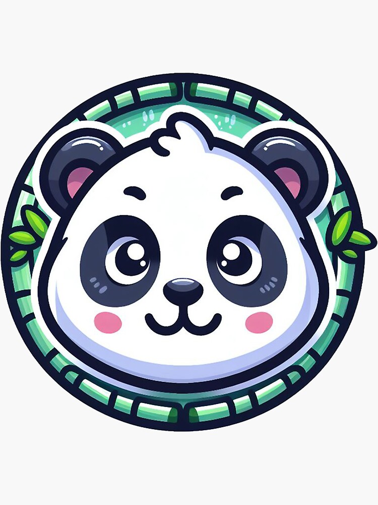 "Cute Panda Face" Sticker for Sale by My-Sticker-Shop | Redbubble