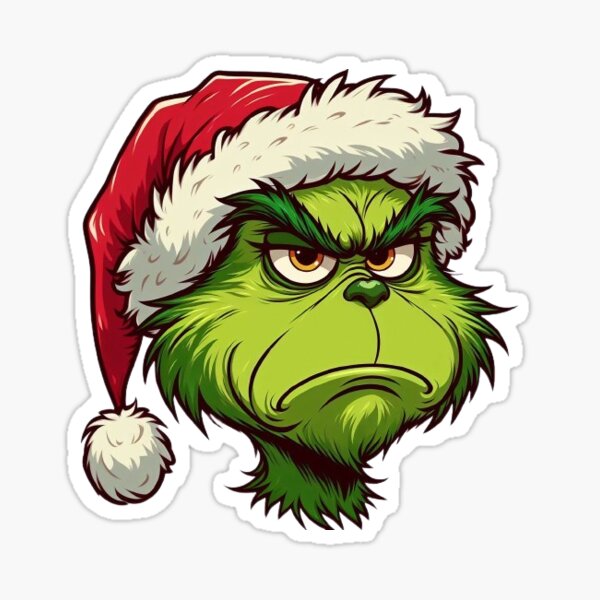 "The Grinch" Sticker for Sale by Loram | Redbubble