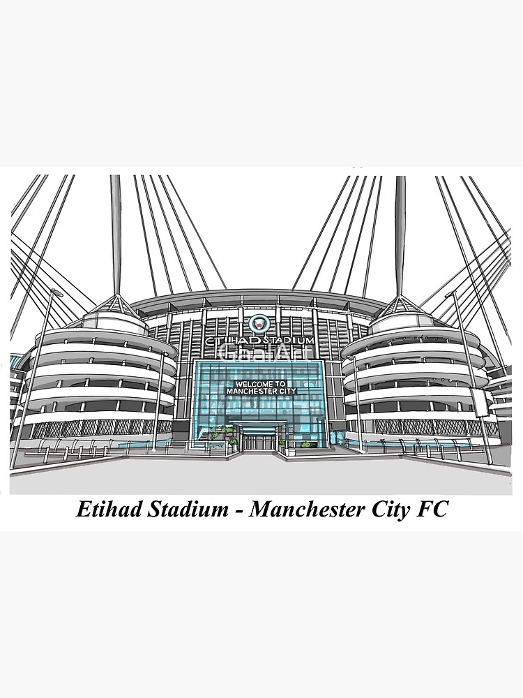 "Drawing/Sketching Etihad Stadium @ Manchester City FC" Poster for Sale ...