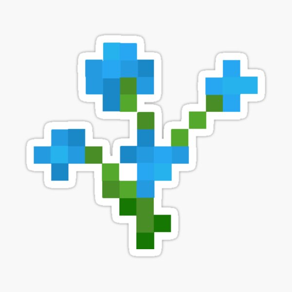 "Minecraft Blue Orchid" Sticker for Sale by Ch3rry-Quartz | Redbubble
