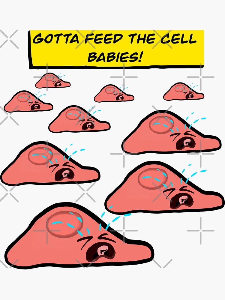 "Cell babies- Millions of hungry children" Sticker for Sale by ...