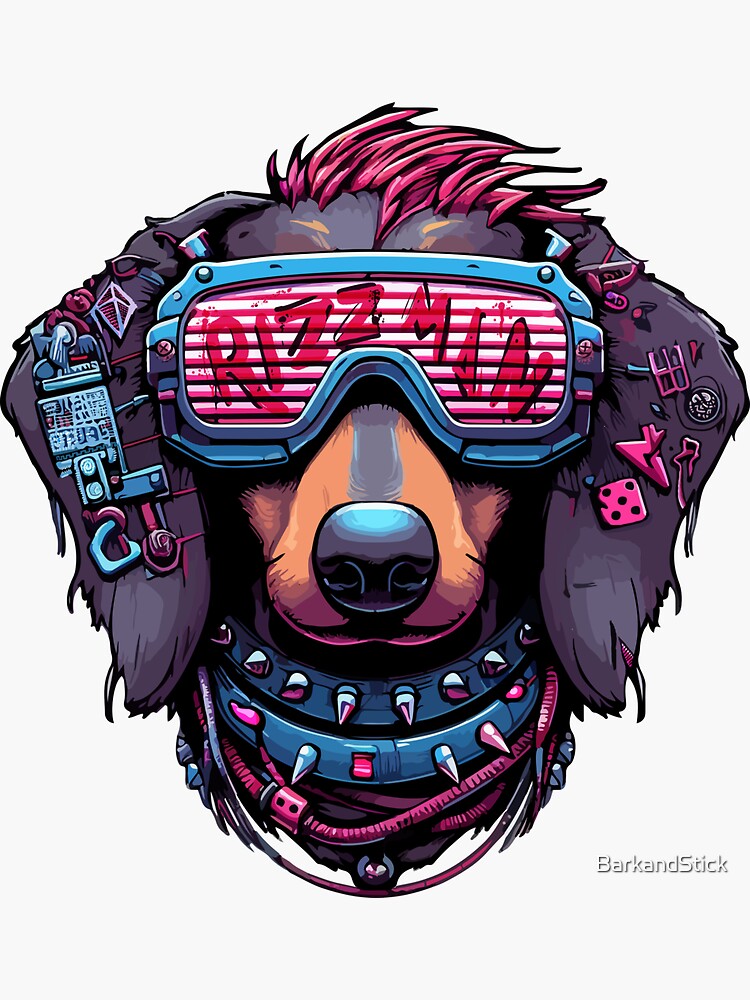 "The Rizzlord: Neon dox" Sticker for Sale by BarkandStick | Redbubble