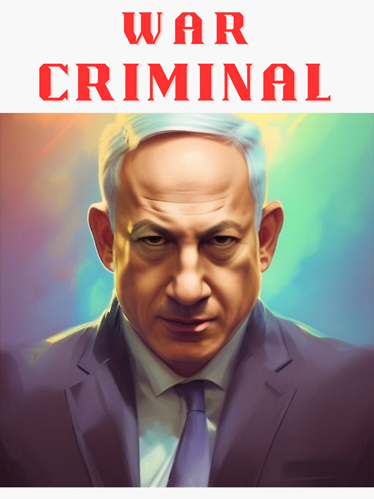 "Benjamin Netanyahu" Sticker for Sale by JackFreestone | Redbubble