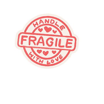 "Cute Handmade Fragile Shipping Sticker" Sticker for Sale by Sending ...