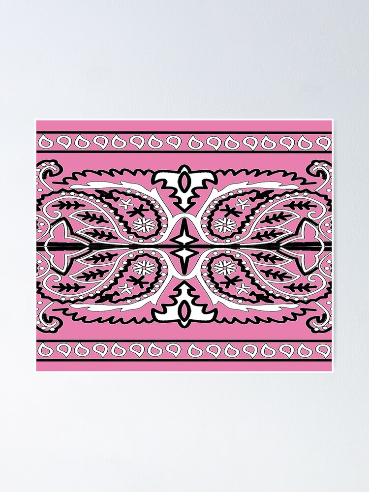 "Bandana Design - Pink" Poster by TeresaPulcini | Redbubble