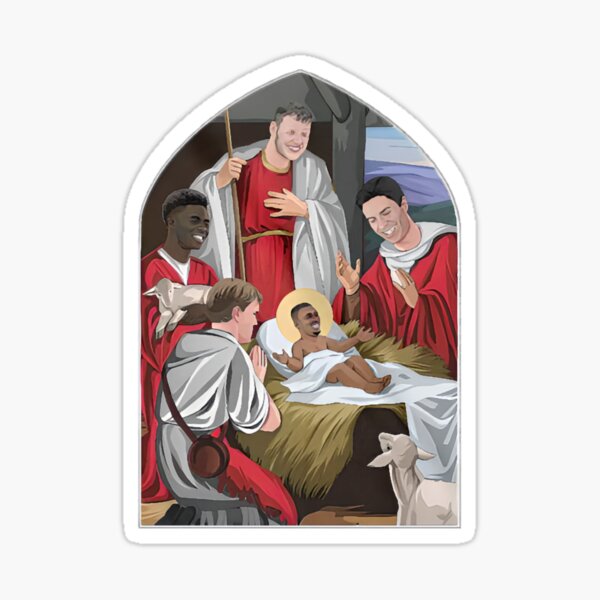 "Arsenal Nativity Christmas Jumper" Sticker for Sale by SomeLipTodayy ...