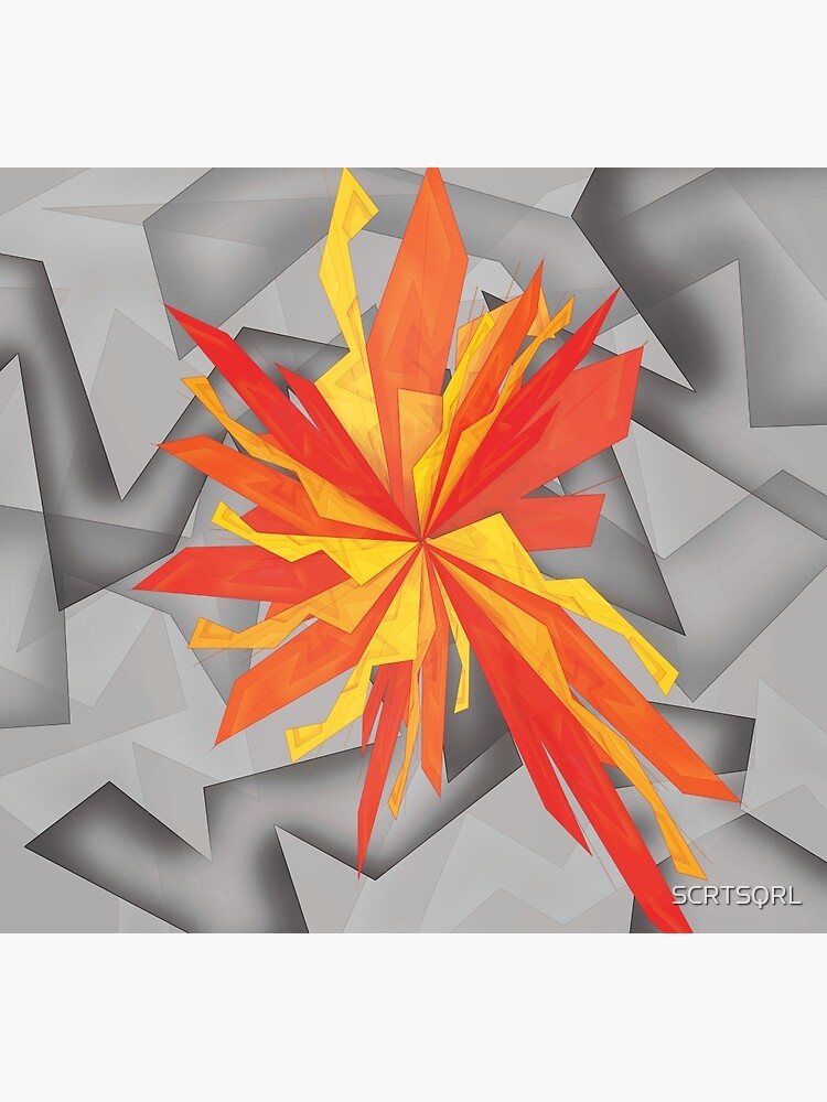 "Abstract Fire Pinwheel" Poster for Sale by SCRTSQRL | Redbubble