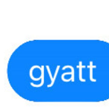 "gyatt text message" Sticker for Sale by ktlyntn | Redbubble