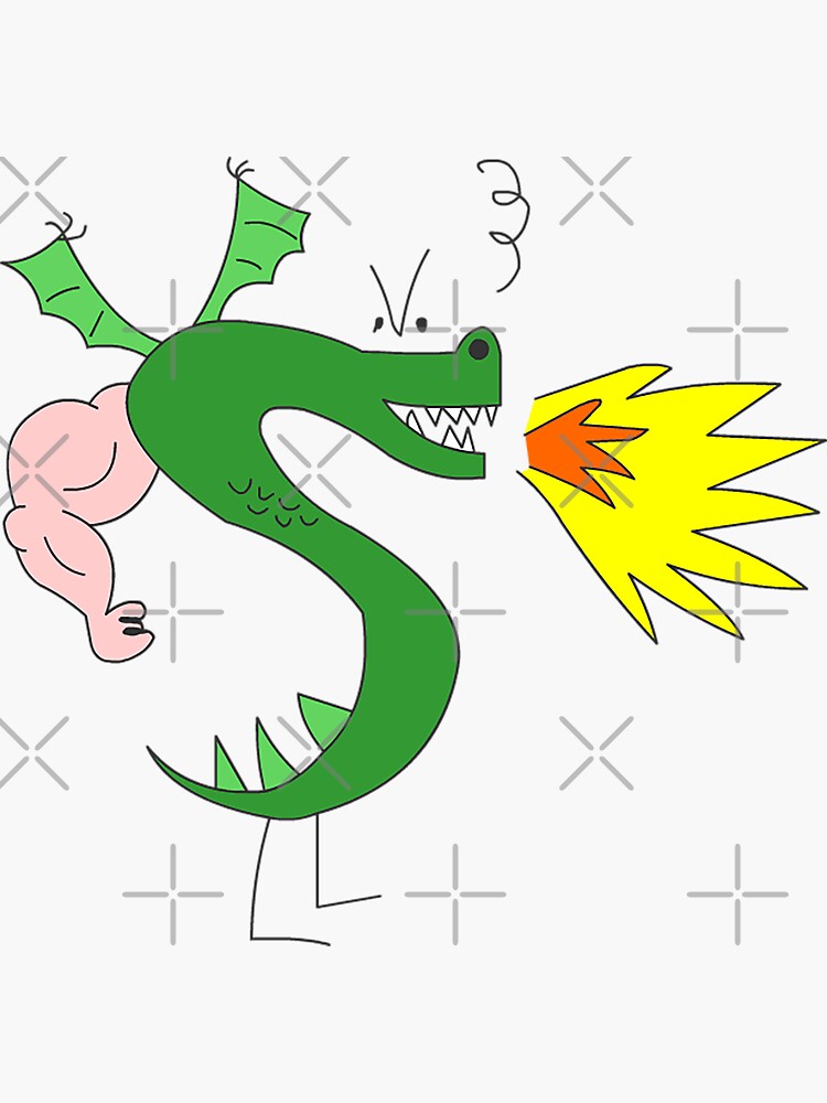 "Trogdor Cute Dragon Homestar Runner" Sticker for Sale by Buivuissa ...