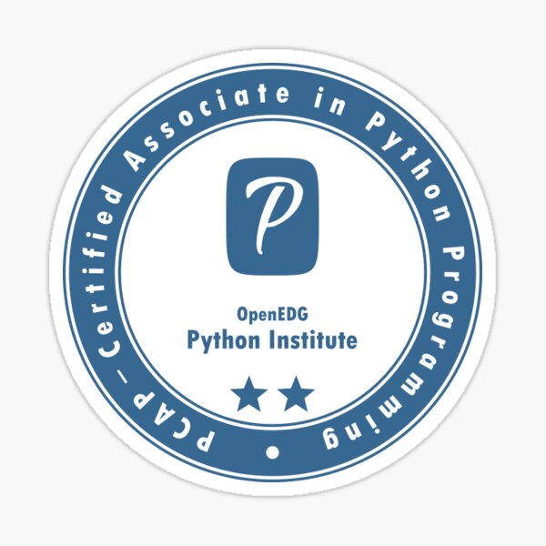 "PCAP – Certified Associate in Python Programming" Sticker for Sale by ...