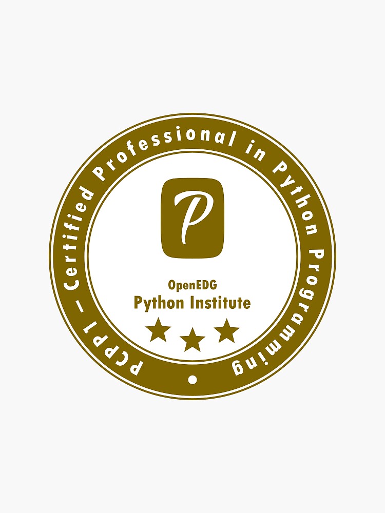 "PCPP1 – Certified Professional in Python Programming 1" Sticker for ...