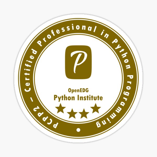 "PCPP2 – Certified Professional in Python Programming 2" Sticker for Sale by dipazzo | Redbubble