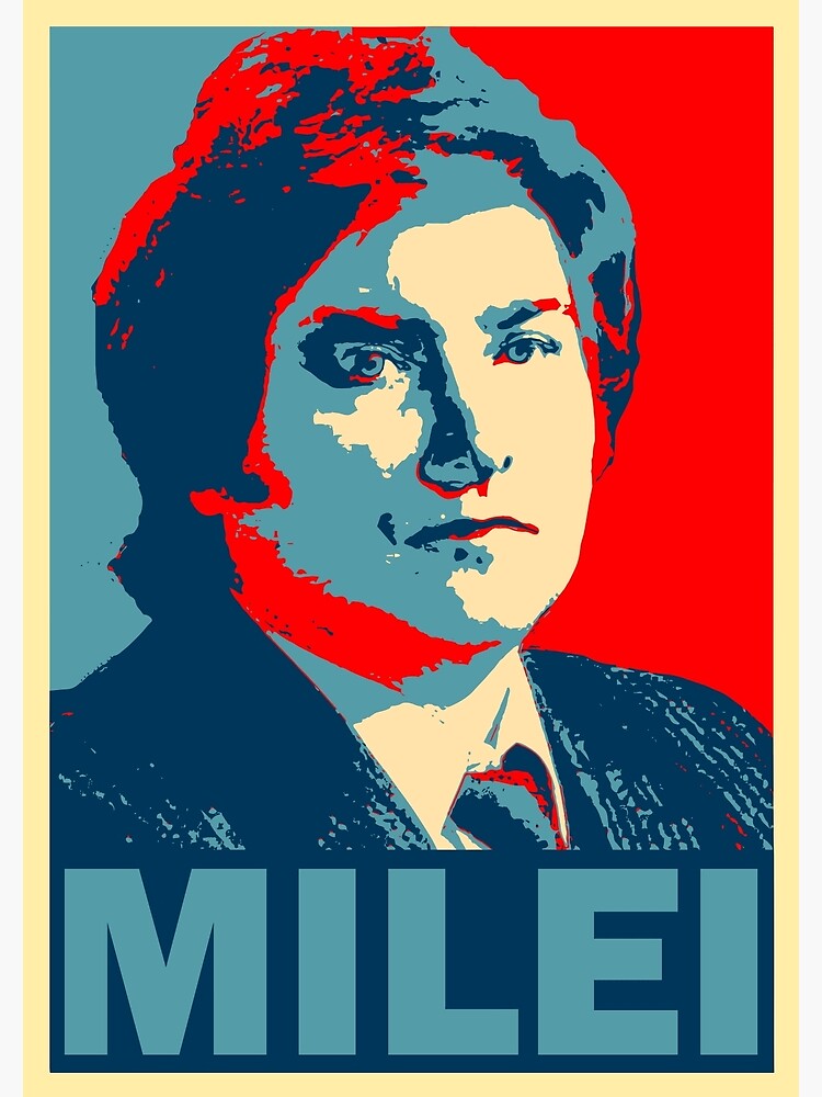 "Milei Argentina Red Blue" Poster for Sale by LibertarioARG | Redbubble