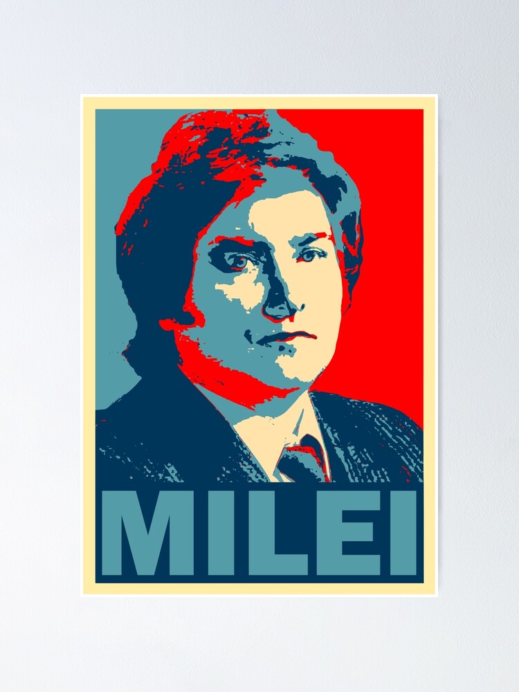 "Milei Argentina Red Blue" Poster for Sale by LibertarioARG | Redbubble