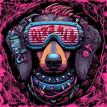 "The Rizzlord: Neon dox" Sticker for Sale by BarkandStick | Redbubble