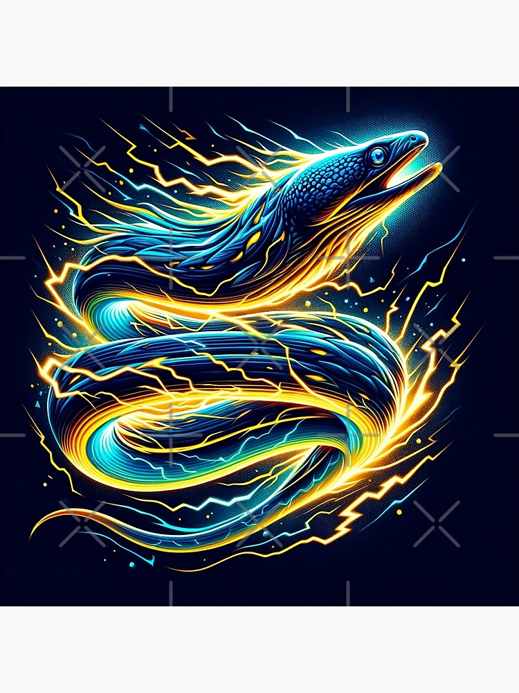"Electric eel: Neon Eel Energy" Sticker for Sale by NexaArts | Redbubble