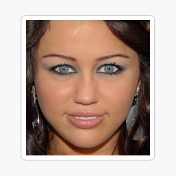 "Miley Cyrus meme “eyes”" Sticker by LvT2004 | Redbubble