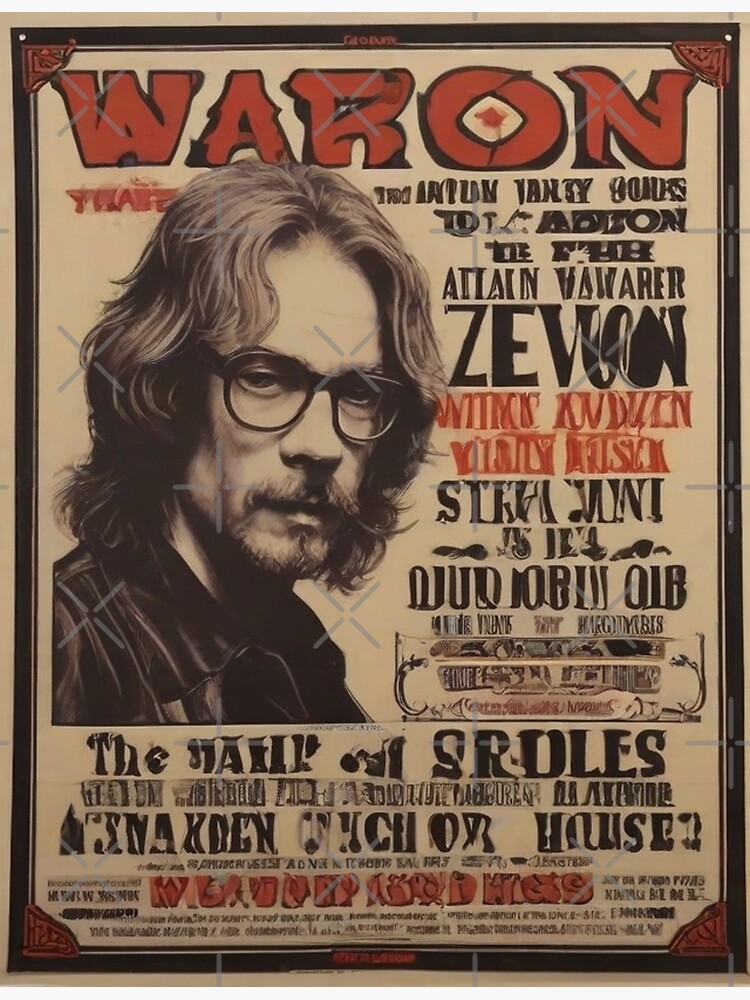 "Warren Zevon Vintage Concert Poster at the Austin Opry House" Poster ...