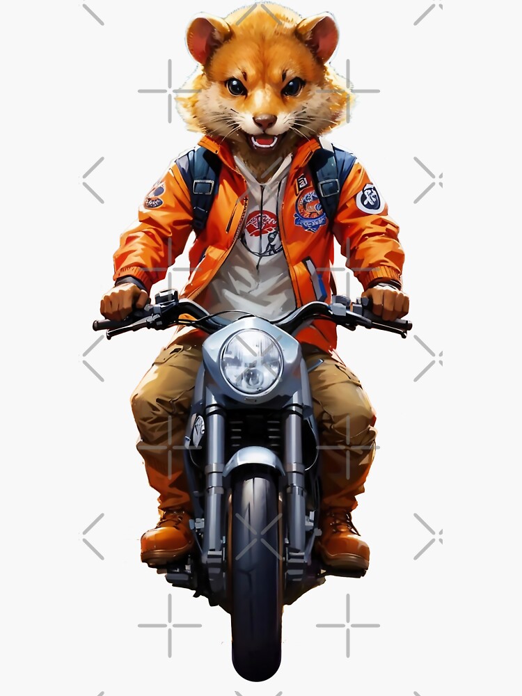 "Endangered Animals, Mongoose:Biker Manee Bronson" Sticker for Sale by KnoClothingCo | Redbubble