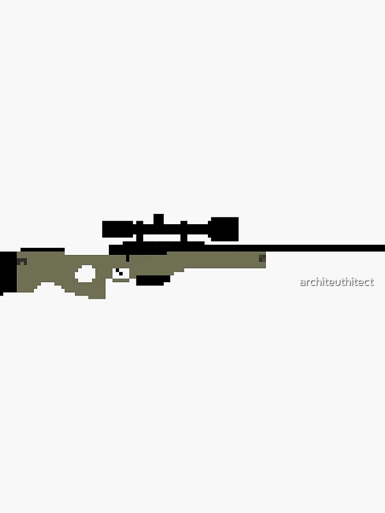 "AWP / L96 Pixel Art Sticker" Sticker for Sale by architeuthitect ...