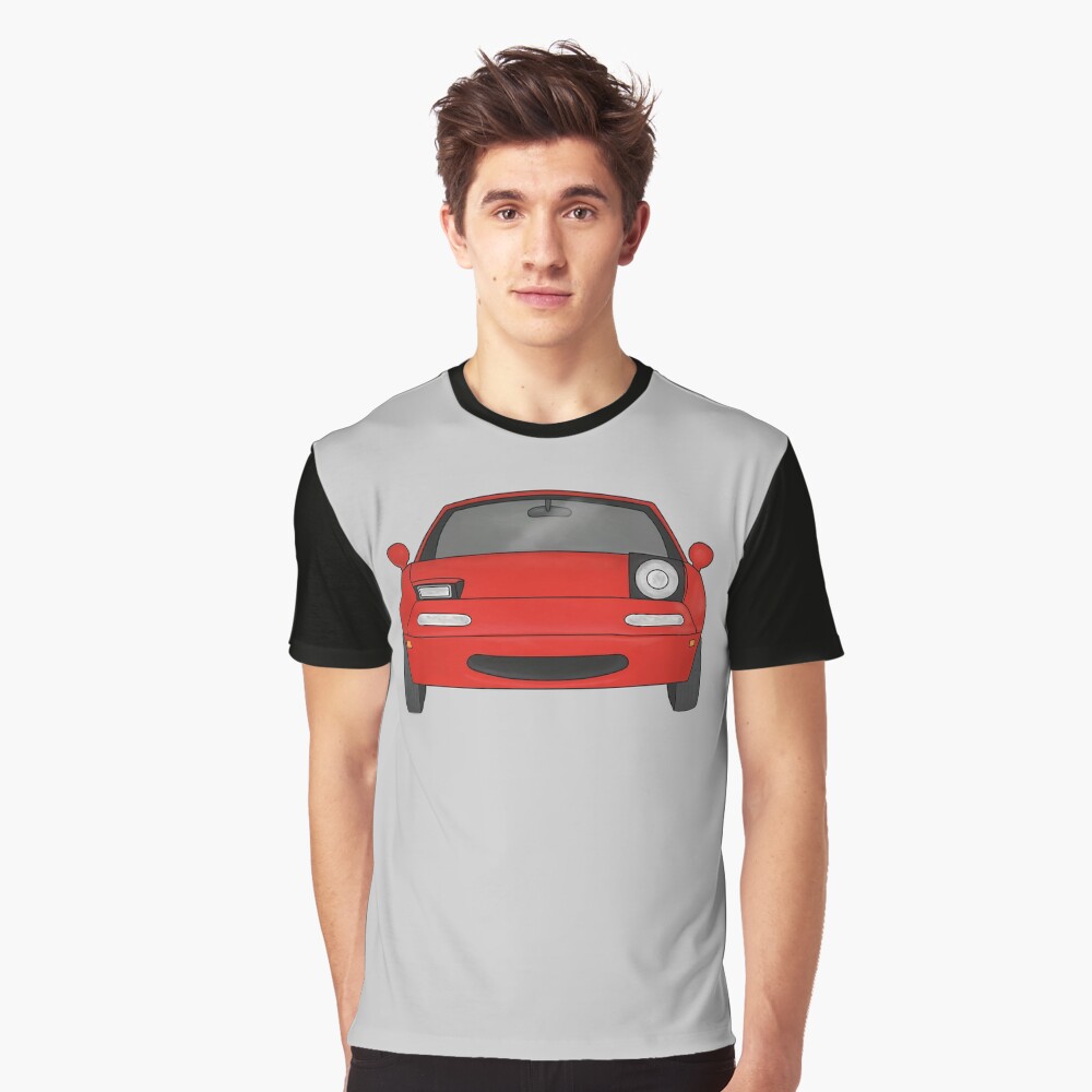 "Miata MX5 red - wink" Sticker for Sale by Milanicole | Redbubble