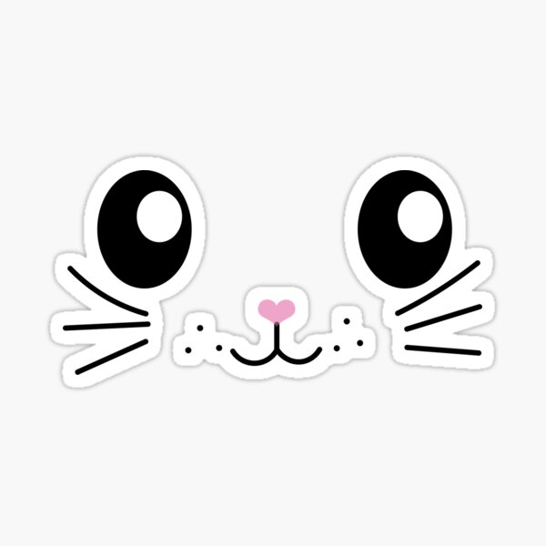 "Cute Bunny Face" Sticker for Sale by CatByDesign | Redbubble