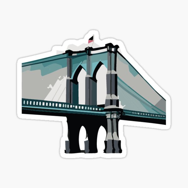 "brooklyn bridge art" Sticker for Sale by angiegarippa | Redbubble