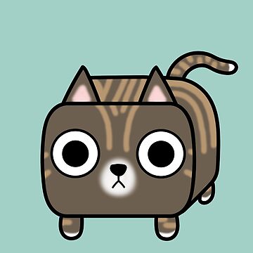 "Brown Tabby Kitty Cat Loaf" Sticker for Sale by Cali Draws Things ...