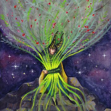 "Loki embracing the Multiverse tree" Poster for Sale by SandRougelune ...