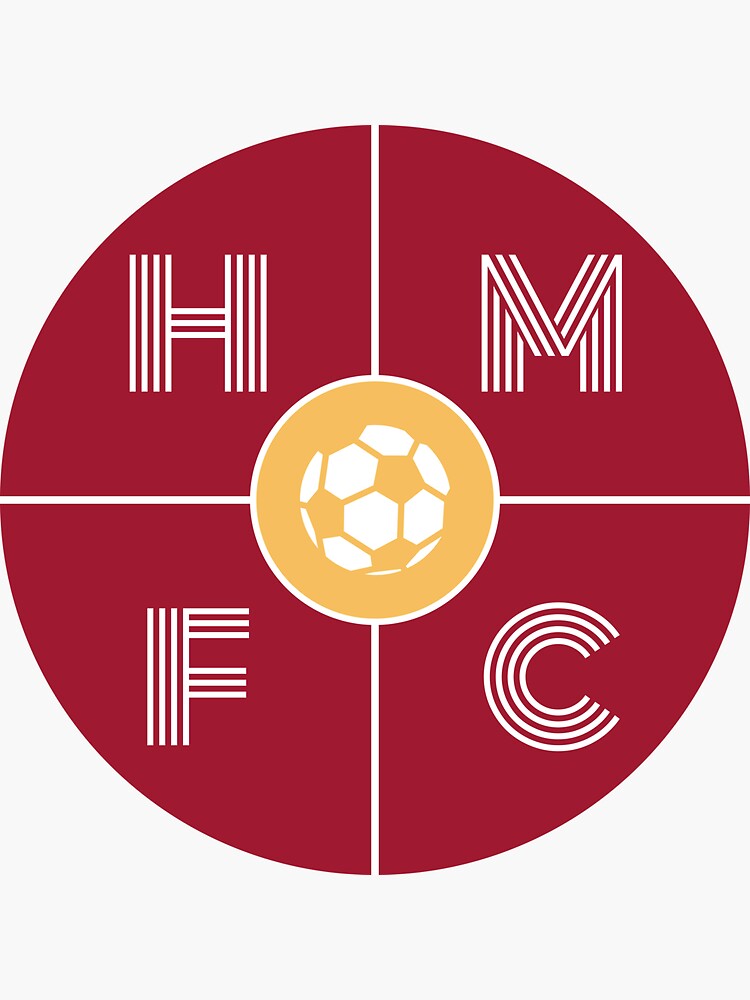 "Heart of Midlothian FC HMFC Minimalist Style Artwork" Sticker for Sale ...