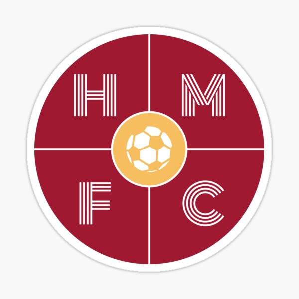 "Heart of Midlothian FC HMFC Minimalist Style Artwork" Sticker for Sale ...
