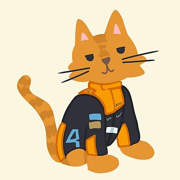 "Lando Norris as a cat" Sticker by Paorez | Redbubble