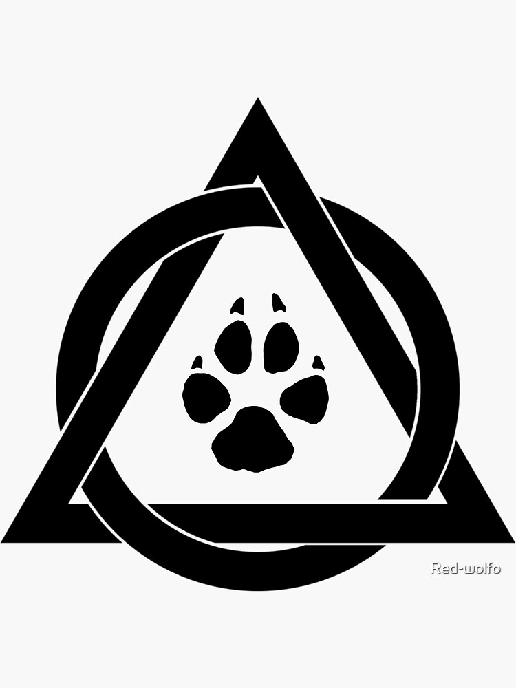 "Wolf Therian " Sticker for Sale by Red-wolfo | Redbubble