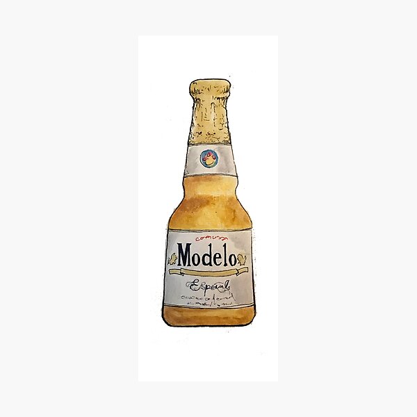 "Modelo Bottle Ilustration" Photographic Print by shaboola | Redbubble