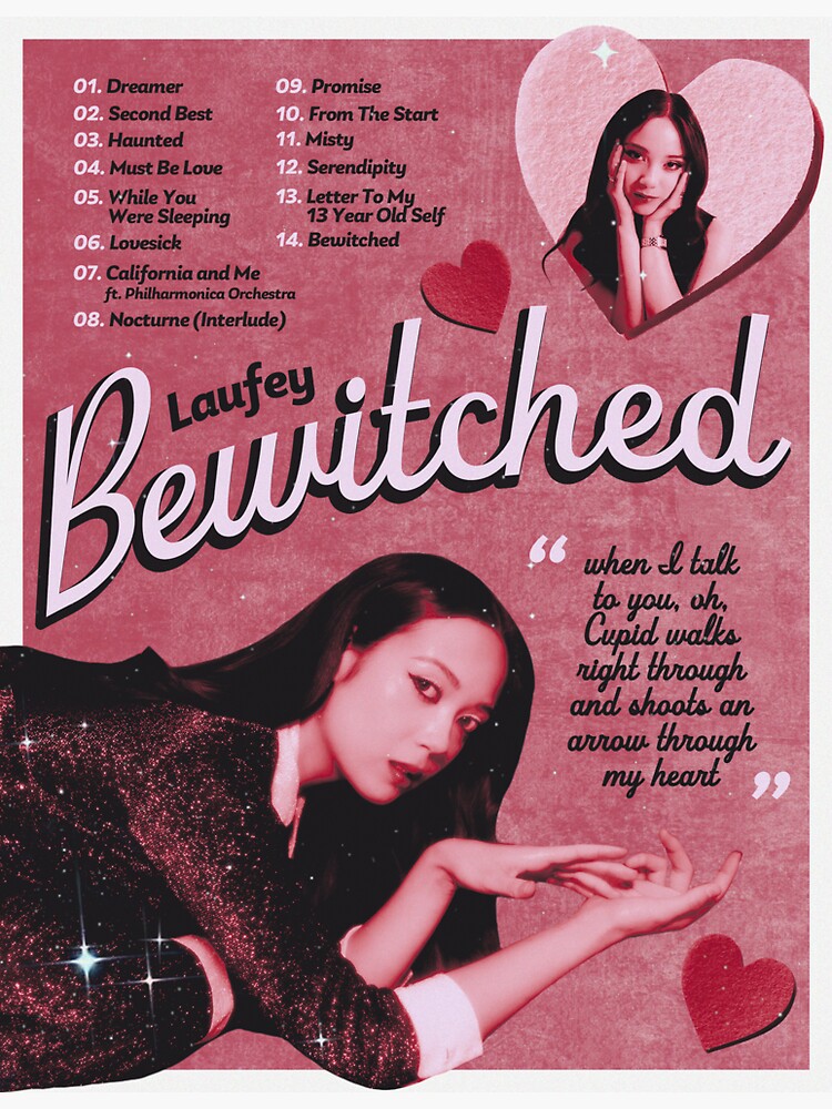 "Laufey Bewitched Design" Sticker for Sale by ggrais | Redbubble