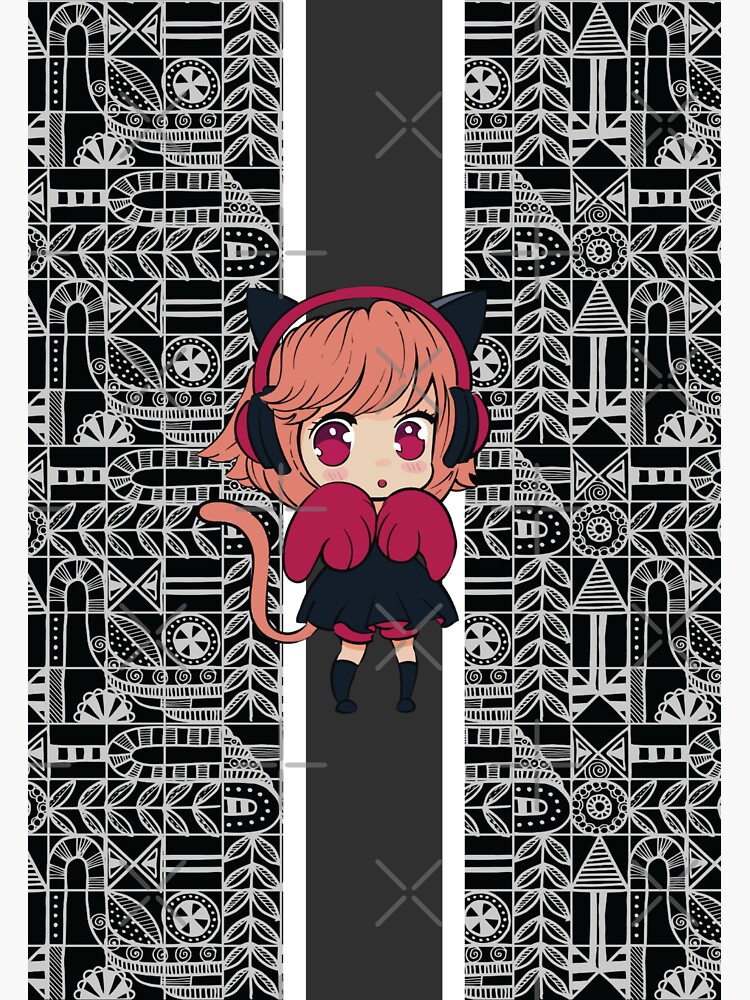 "Cute Chibi Anime Girl Waifu by BrianM Art" Sticker for Sale by BrianM ...