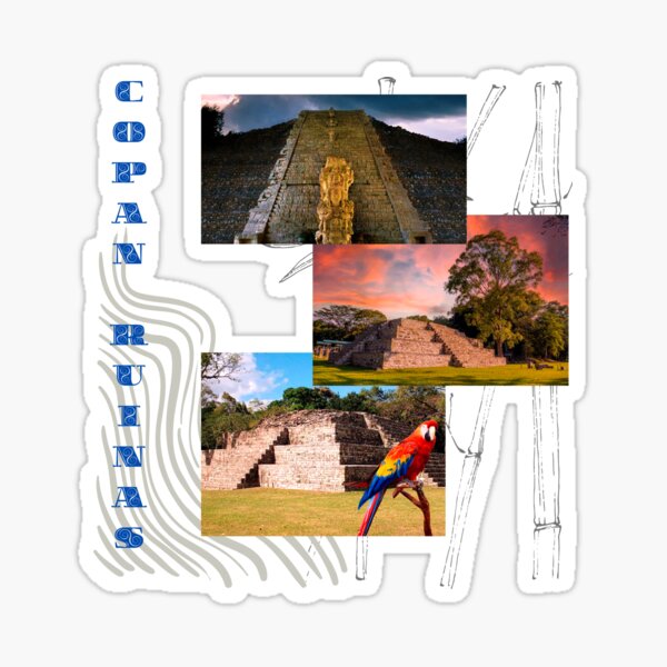 Pegatina con la obra «camiseta Copan Ruinas» de lerznet-Store | Redbubble
