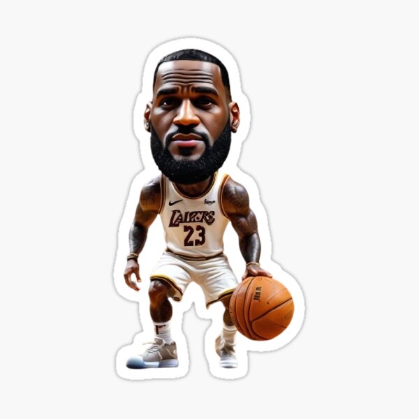 "Lebron James Bobblehead Sticker" Sticker for Sale by DesignsByElias ...