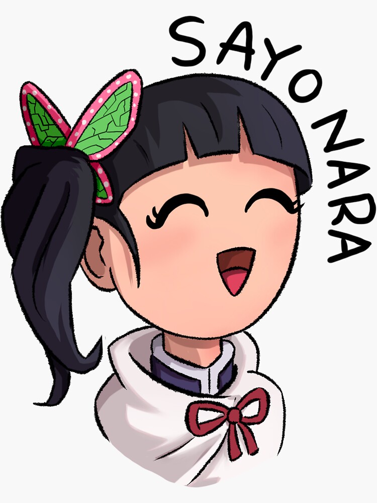 "Kanao sayonara Demon Slayer" Sticker by DaniCaraya | Redbubble