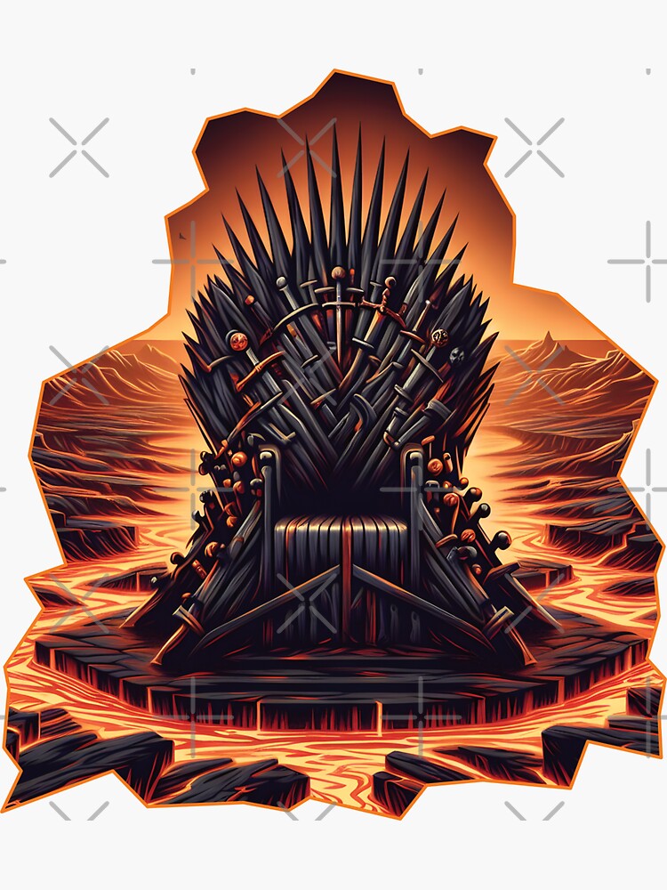 "cast fire iron throne, game of thrones" Sticker by sendalunar | Redbubble