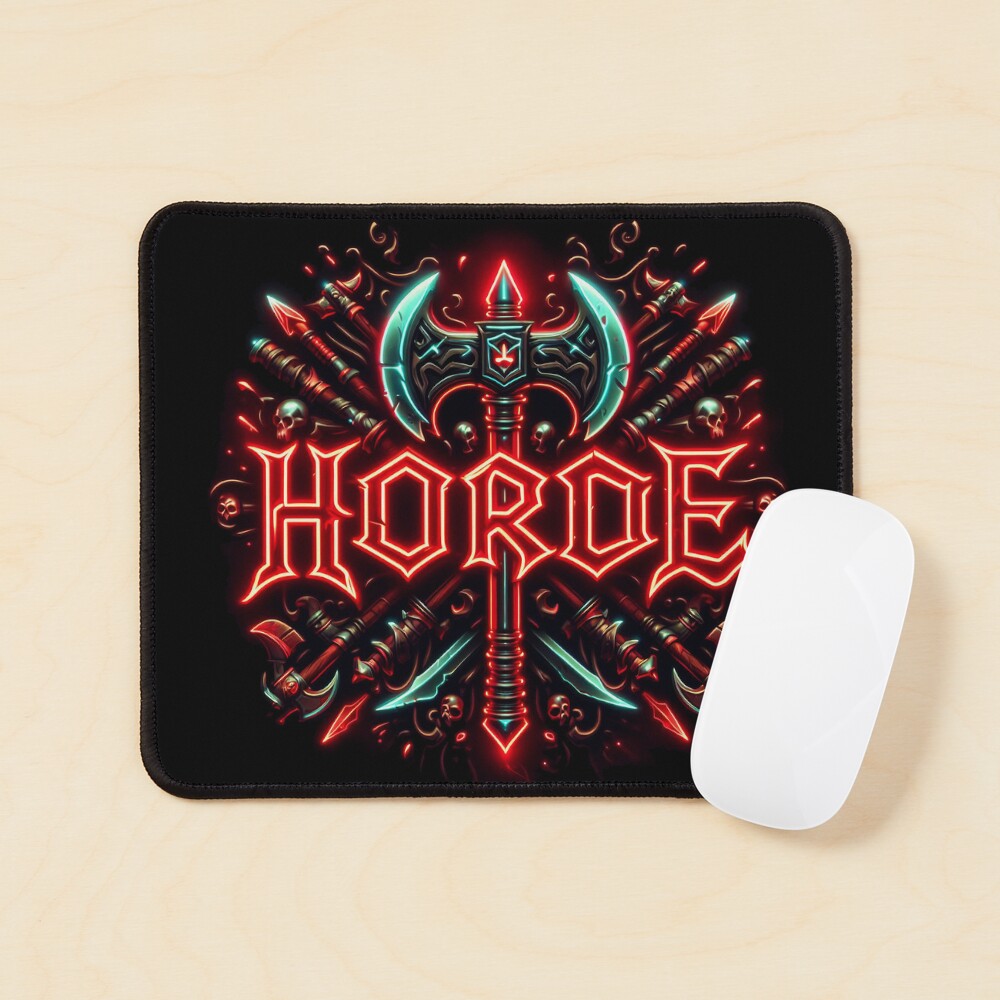 "Horde World of Warcraft Inspired Neon Crest" Sticker for Sale by ...
