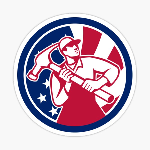 "American Handyman USA Flag Icon" Sticker for Sale by patrimonio ...