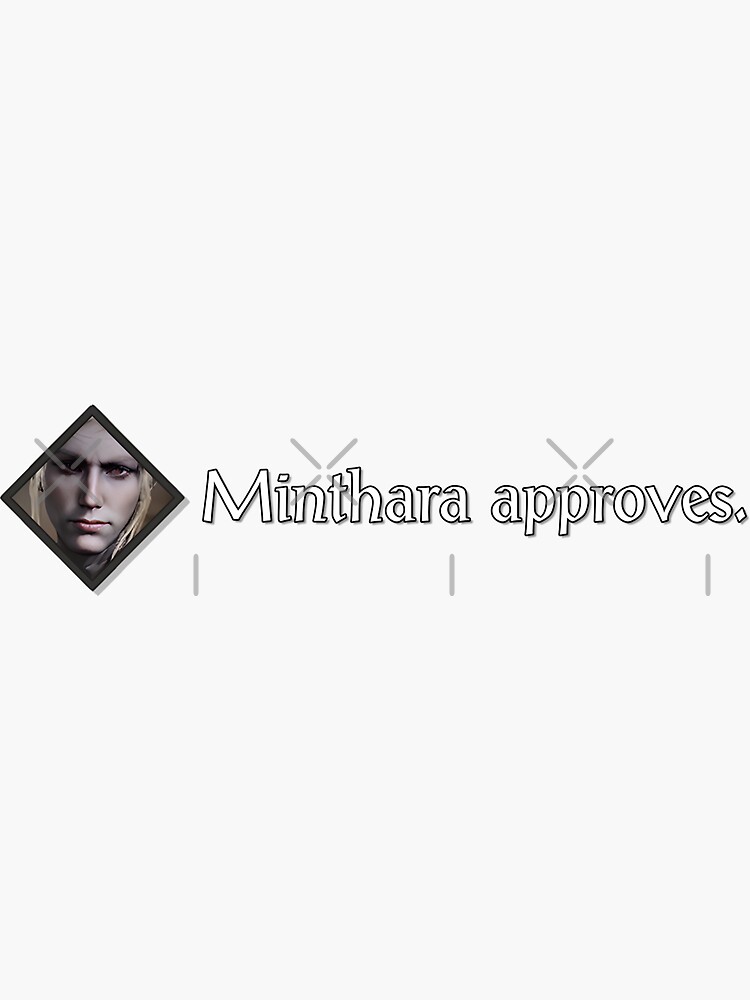 "Minthara Approves" Sticker for Sale by BadLuckByDesign | Redbubble
