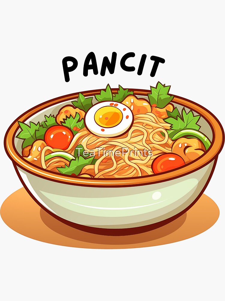 "Filipino Pancit" Sticker for Sale by TeaTimePrints | Redbubble