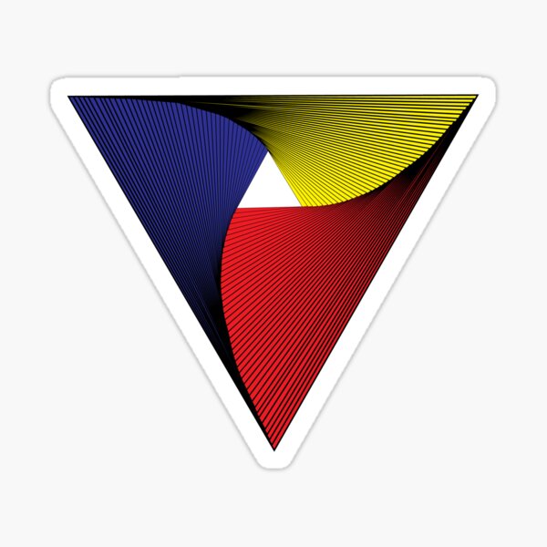 "Primary Colors Triangle " Sticker for Sale by DawsaDoodle | Redbubble
